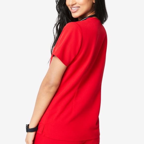 Figs | Tops | Figs Red Catarina Onepocket Scrub Top | Poshmark